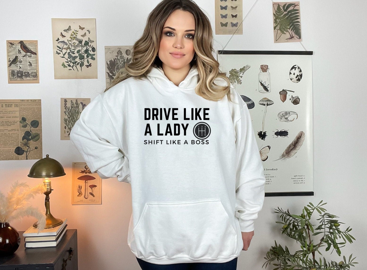 Drive Like a Lady, Shift Like a Boss Unisex Heavy Blend Hooded ...
