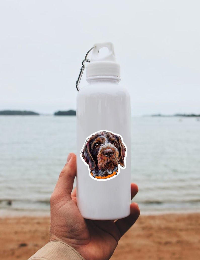 German Wirehaired Pointer Sticker Water Resistant Stickers | Etsy