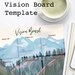 Printable Vision Board Template, Pretty Vision Boards, Adventurer ...