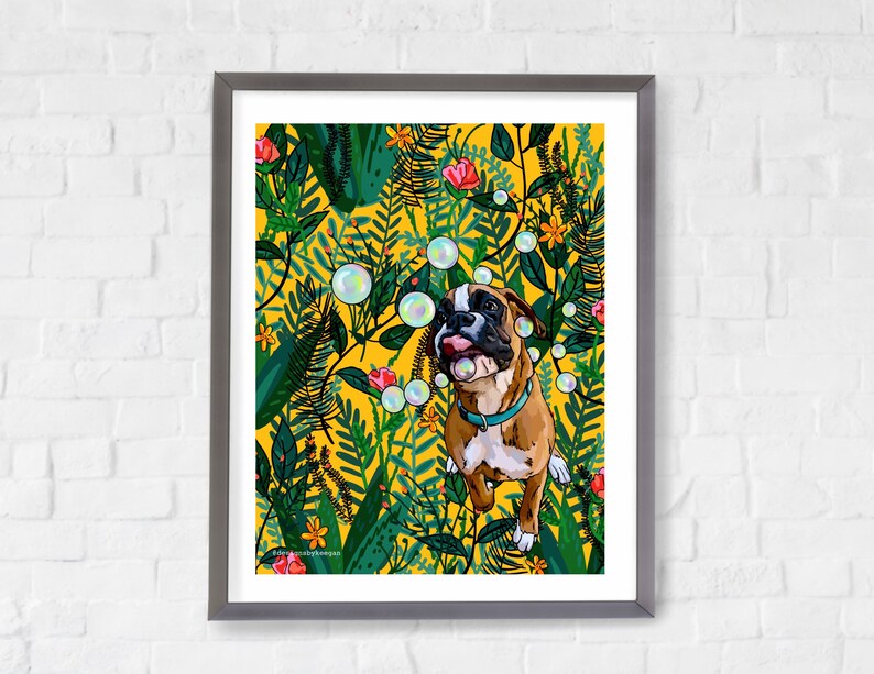 Unique Custom Pet Portrait Digital Print Custom Dog | Etsy