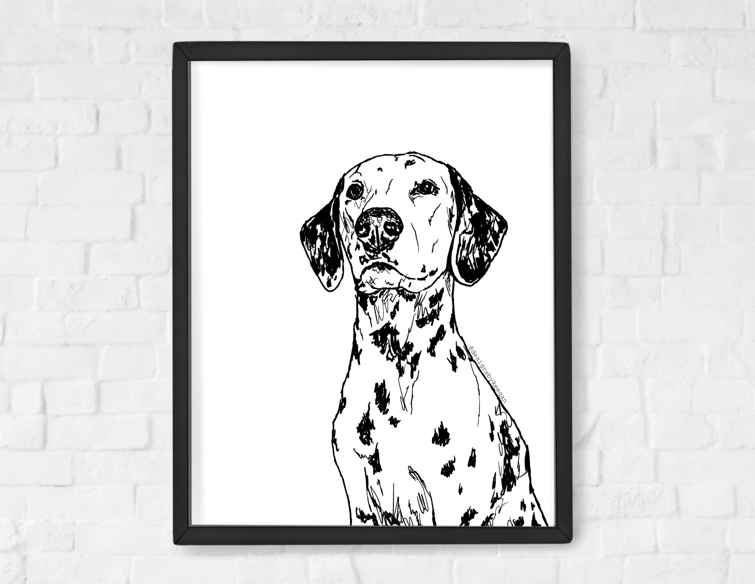 Dalmatian Print digital print instant download Dalmatian | Etsy
