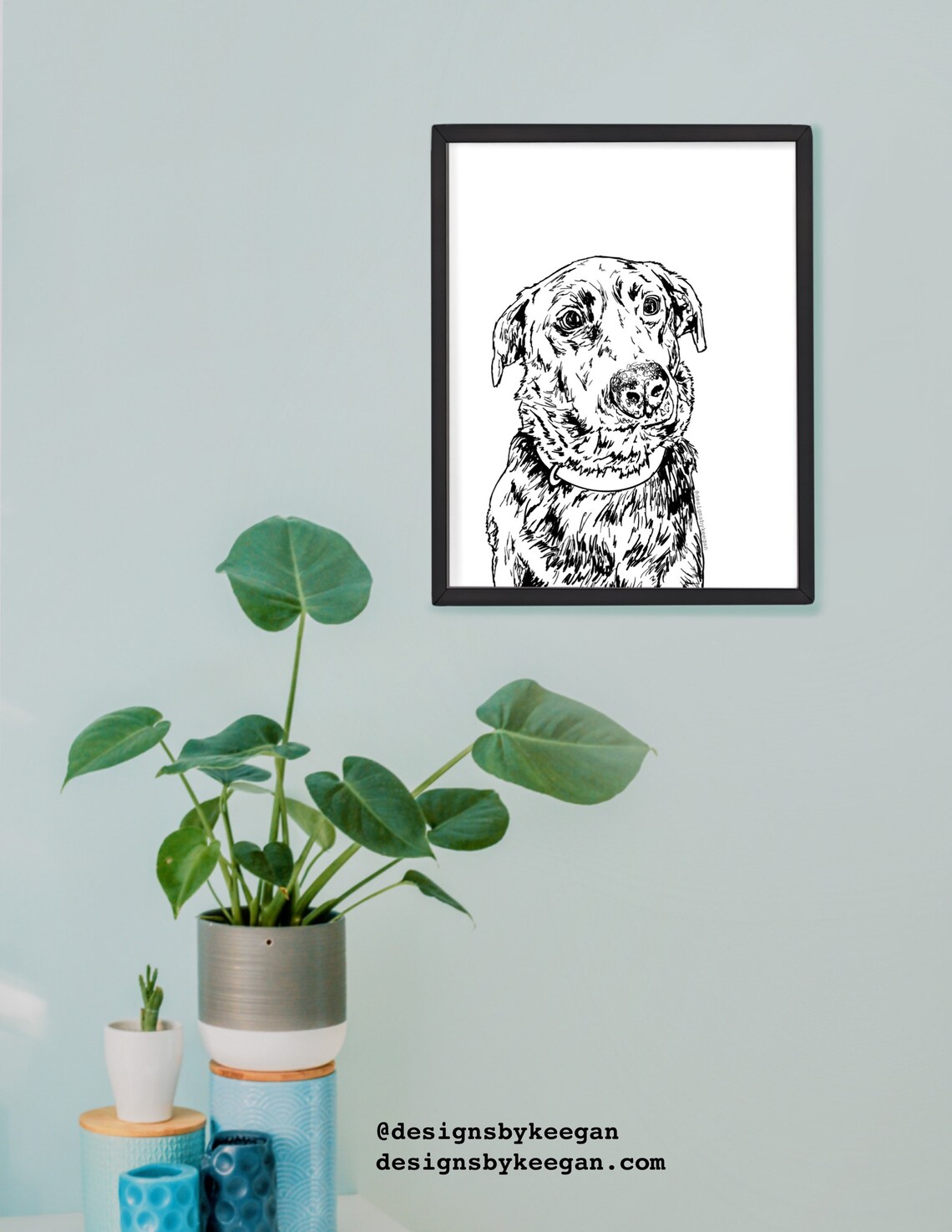 Labrador Retriever Print - Instant Download, Lab Digital Print, Black ...