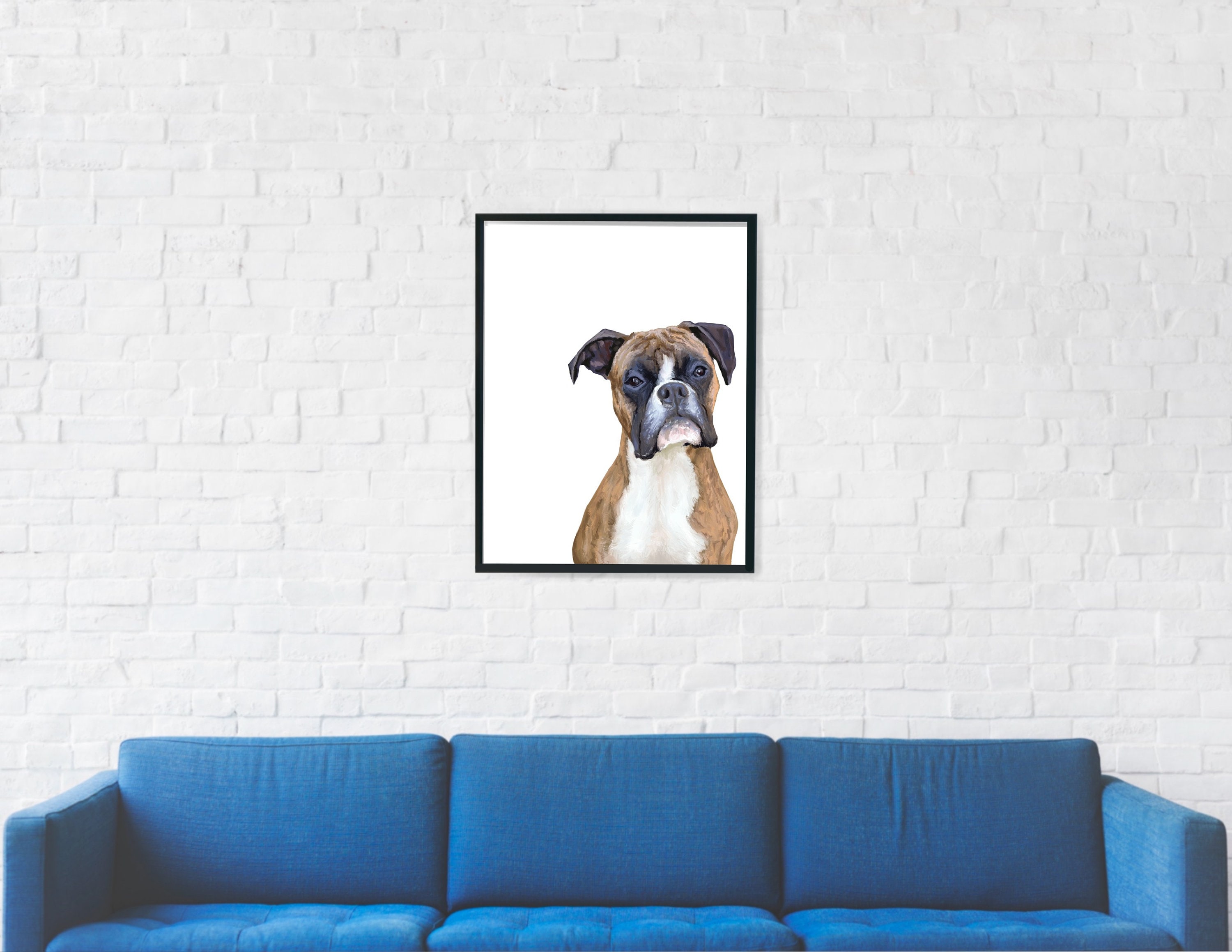 Boxer Dog Print Digital Print Instant Download Custom | Etsy