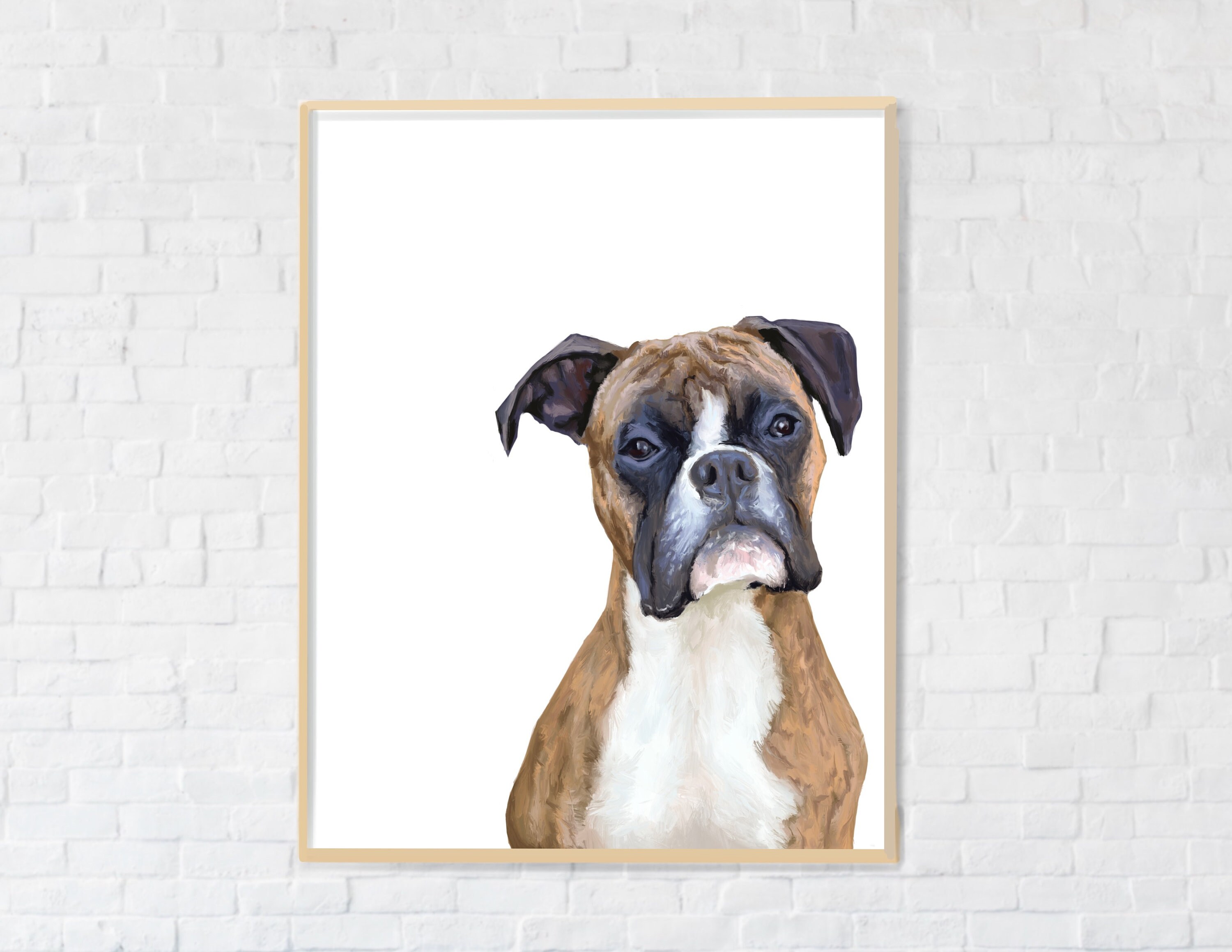 Boxer Dog Print Digital Print Instant Download Custom | Etsy