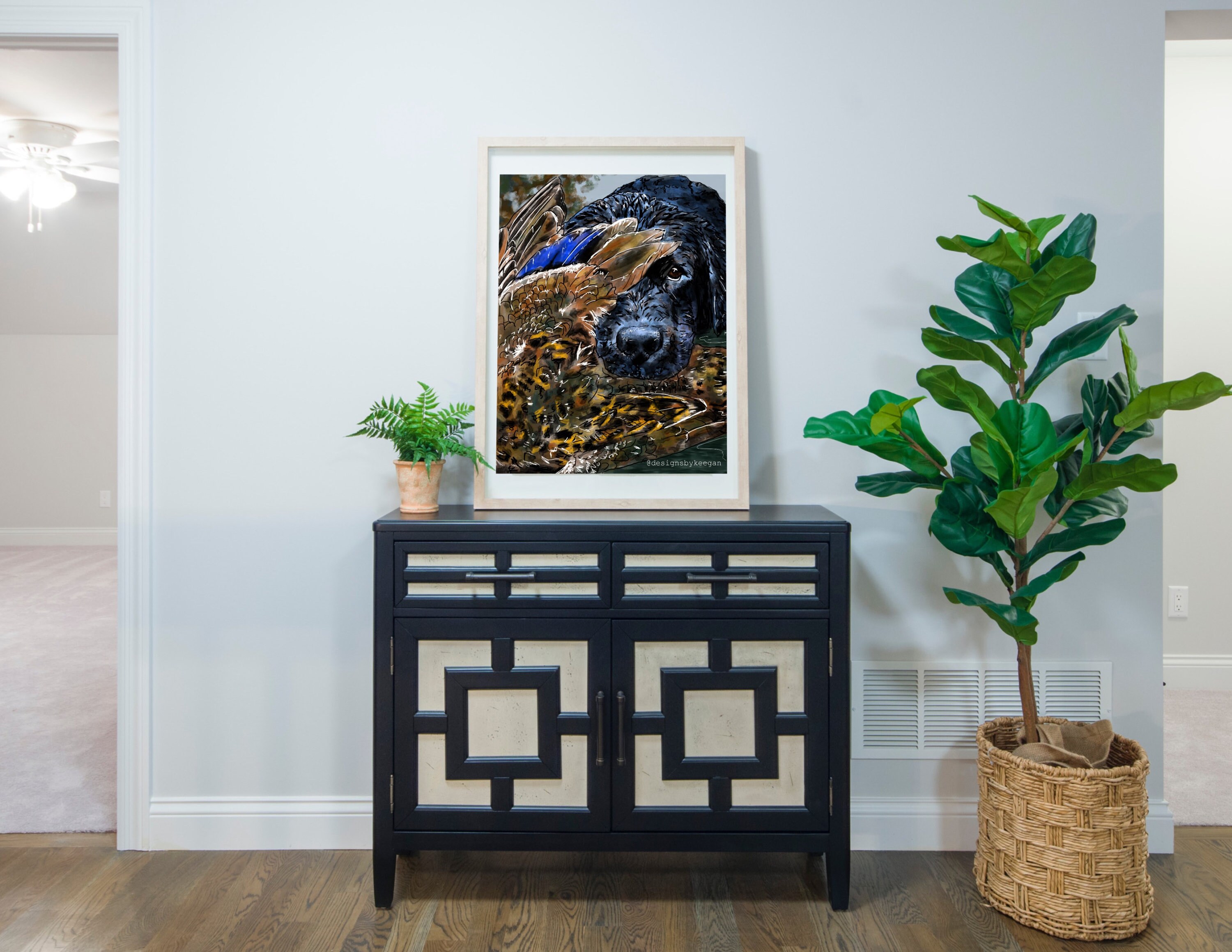 Custom Dog Portrait Digital Print Portrait From Photo | Etsy