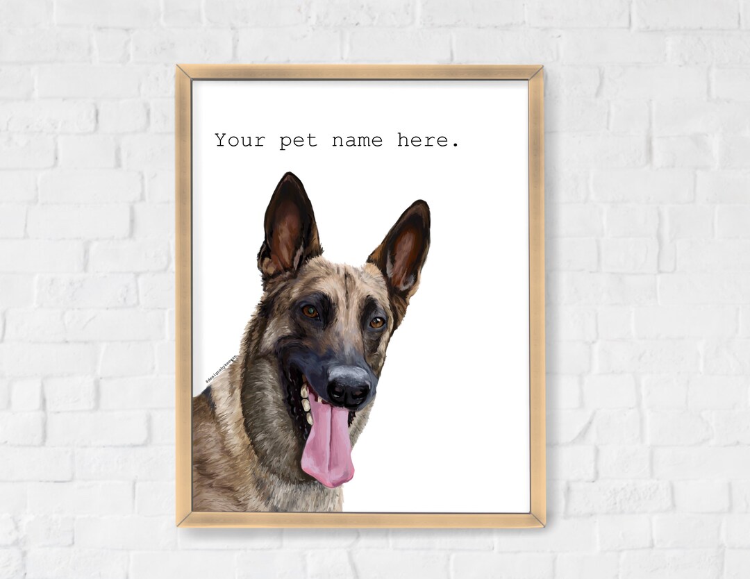 German Shepherd Print - Digital Print, Instant Download, Custom German ...