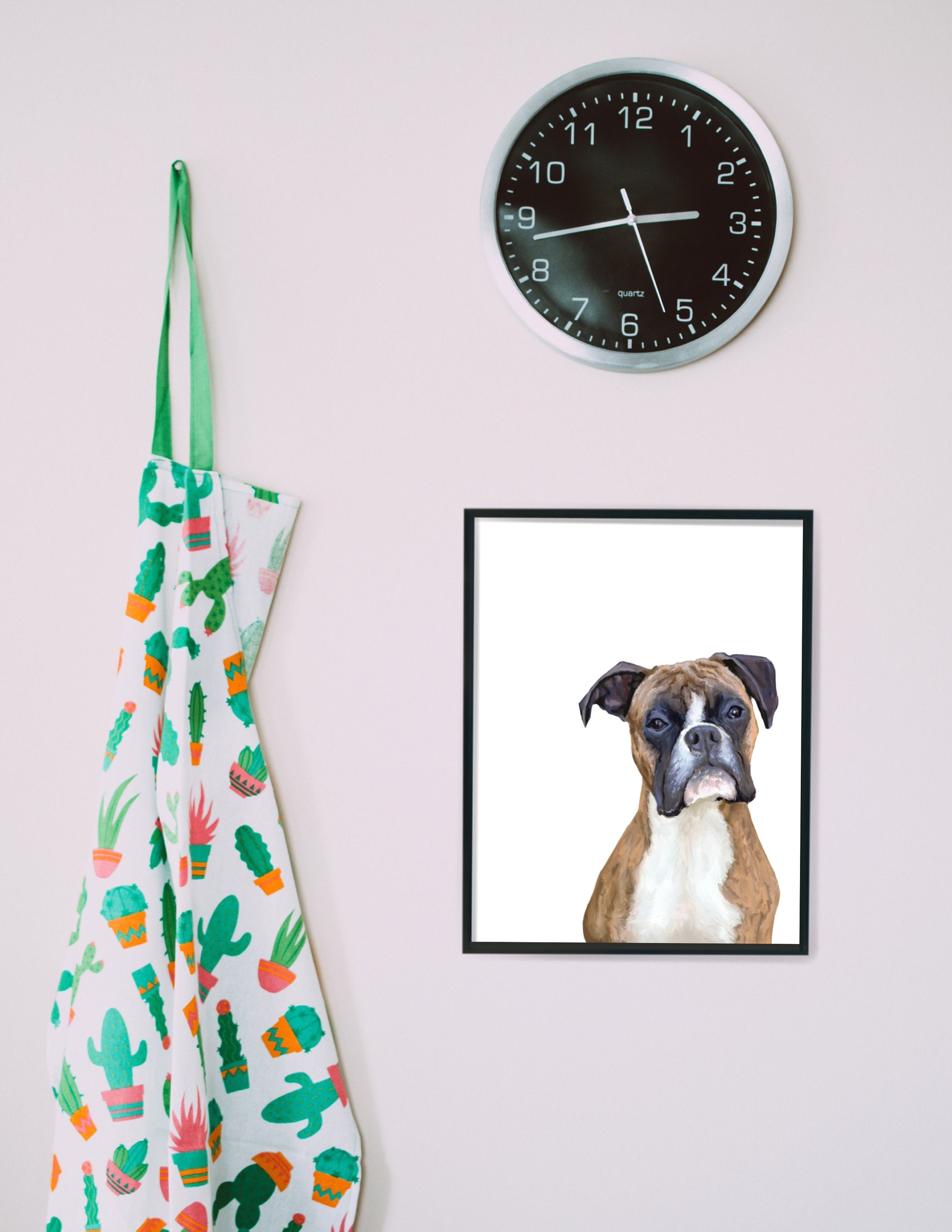 Boxer Dog Print Digital Print Instant Download Custom | Etsy