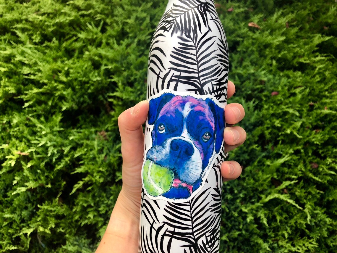Bella the Boxer Dog Sticker | Etsy