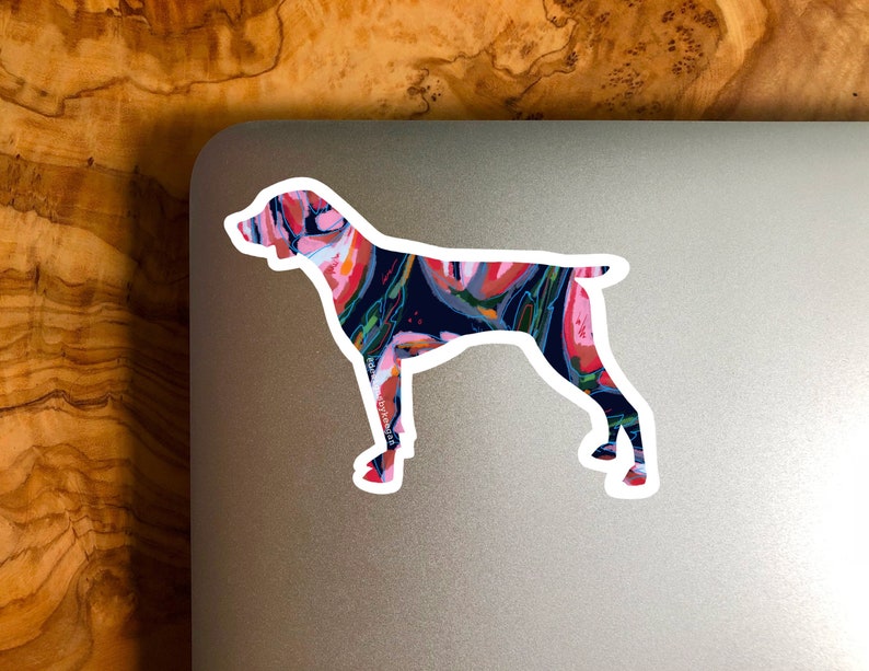 Floral German Shorthaired Pointer Sticker Waterproof | Etsy