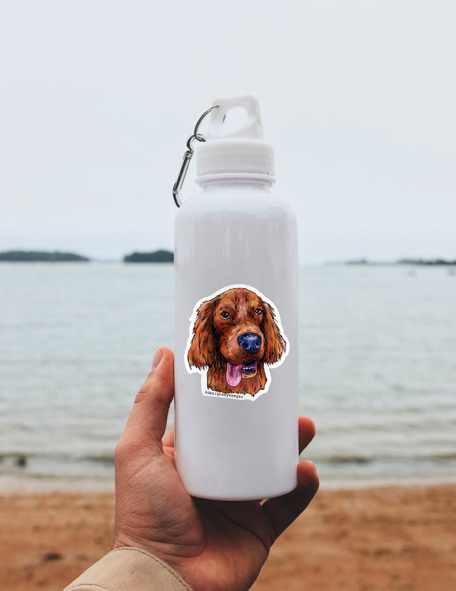 Irish Setter Sticker - Water Resistant Stickers, Laptop Sticker, Irish ...