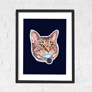 Custom Cat Portrait Digital Download Custom Cat | Etsy