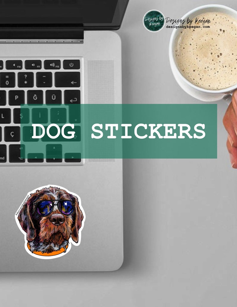 German Wirehaired Pointer Sticker Water Resistant Stickers | Etsy