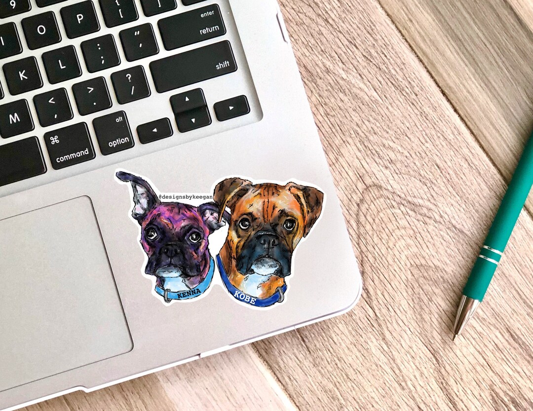 Custom Pet Sticker (multiple Subjects) - Custom Pet Portrait ...
