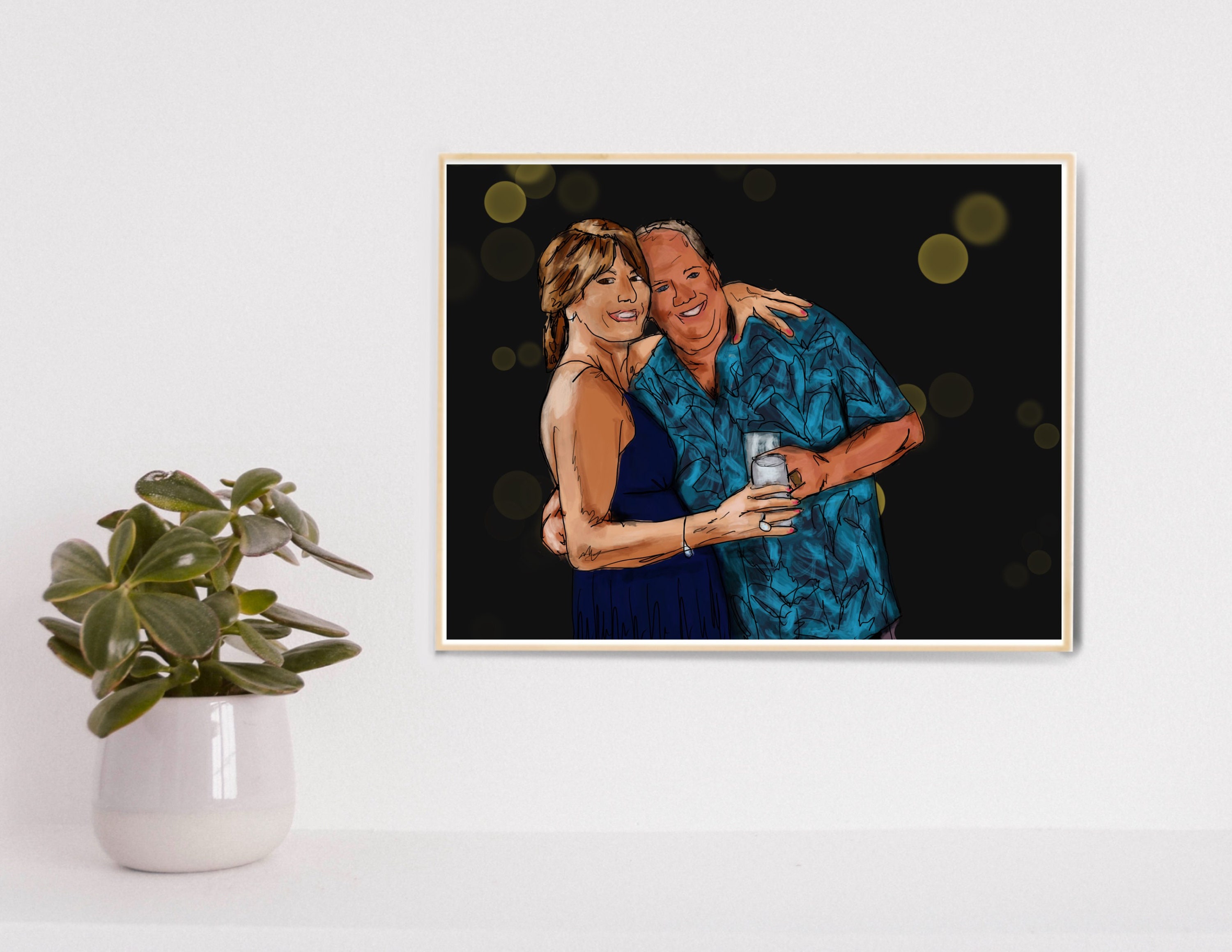 Custom Wedding Portrait digital print couple portrait | Etsy