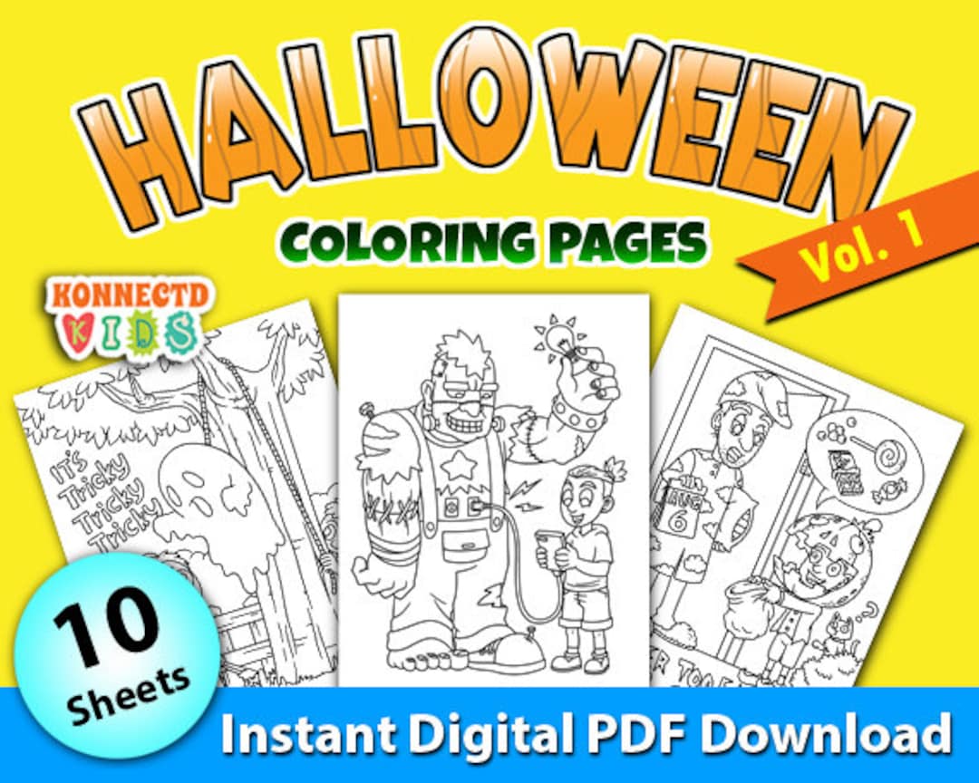 Halloween Coloring Pages: 10 Printable Designs for Kids (PDF Download ...