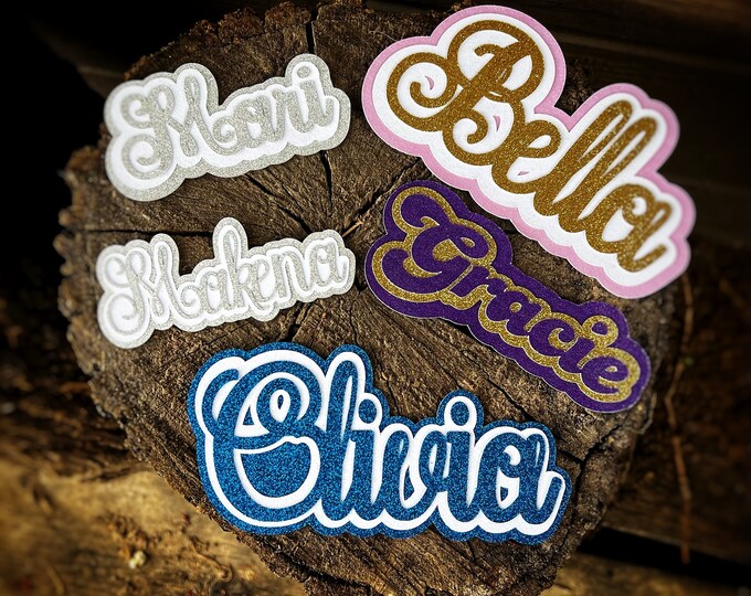 Name for Homecoming Mum - Glitter Decal - Cut Out - Etsy