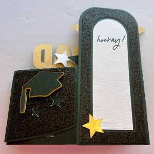 Glittery Graduation Box Card - Etsy