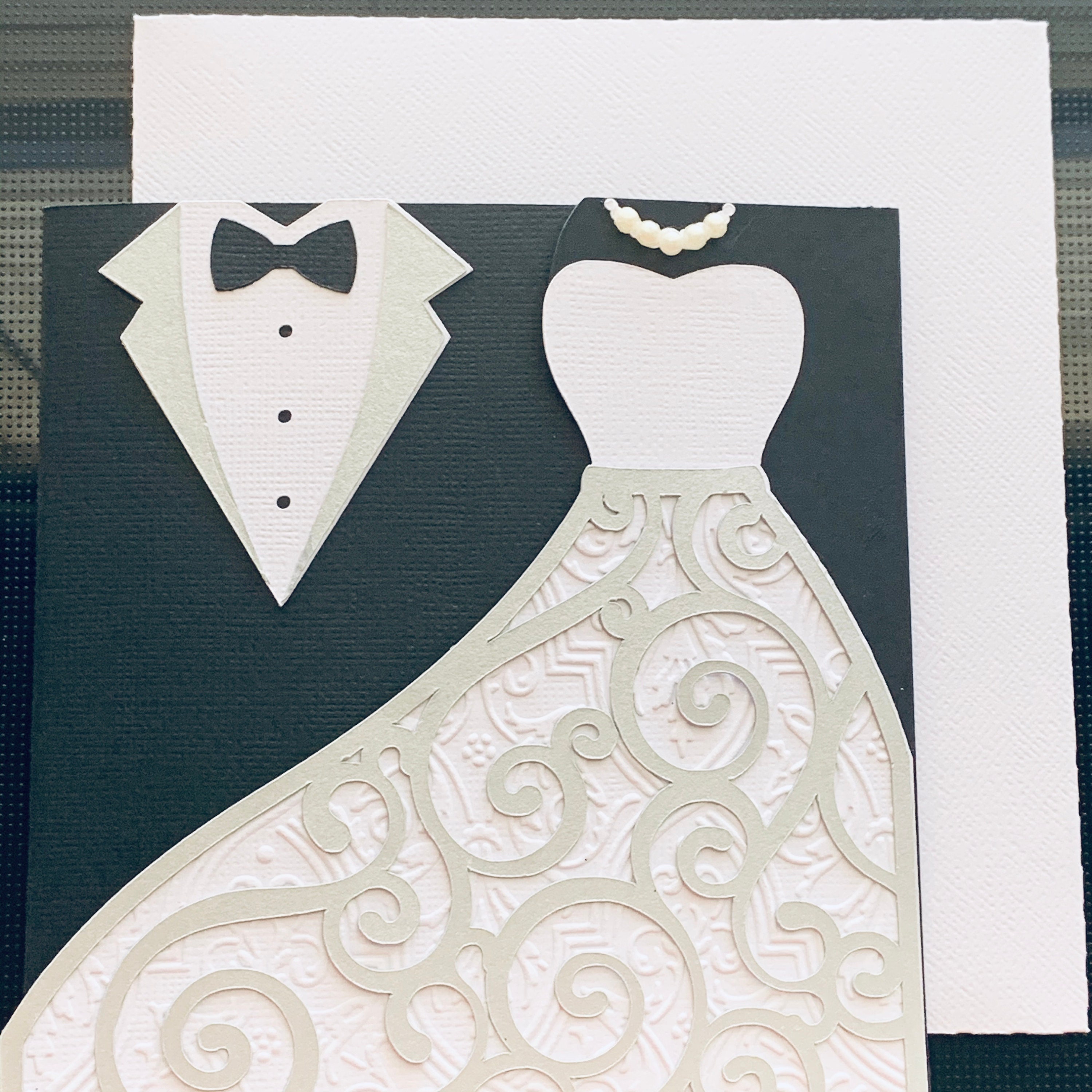 Tri Fold Elegant Wedding Card - Etsy