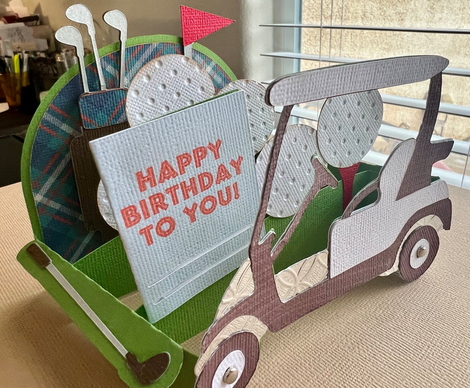 3D Golf Cart Box Card - Etsy