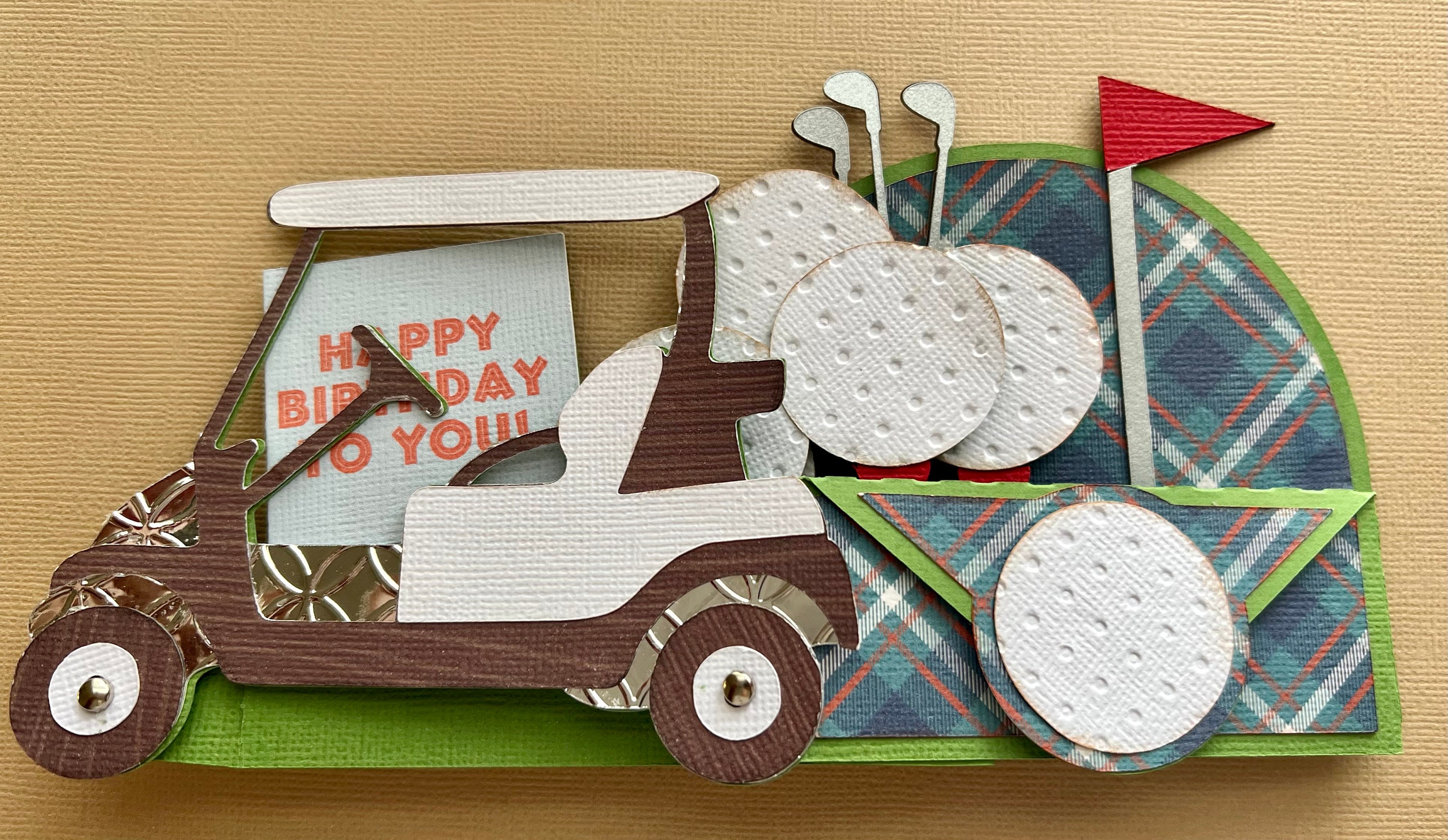 3D Golf Cart Box Card - Etsy