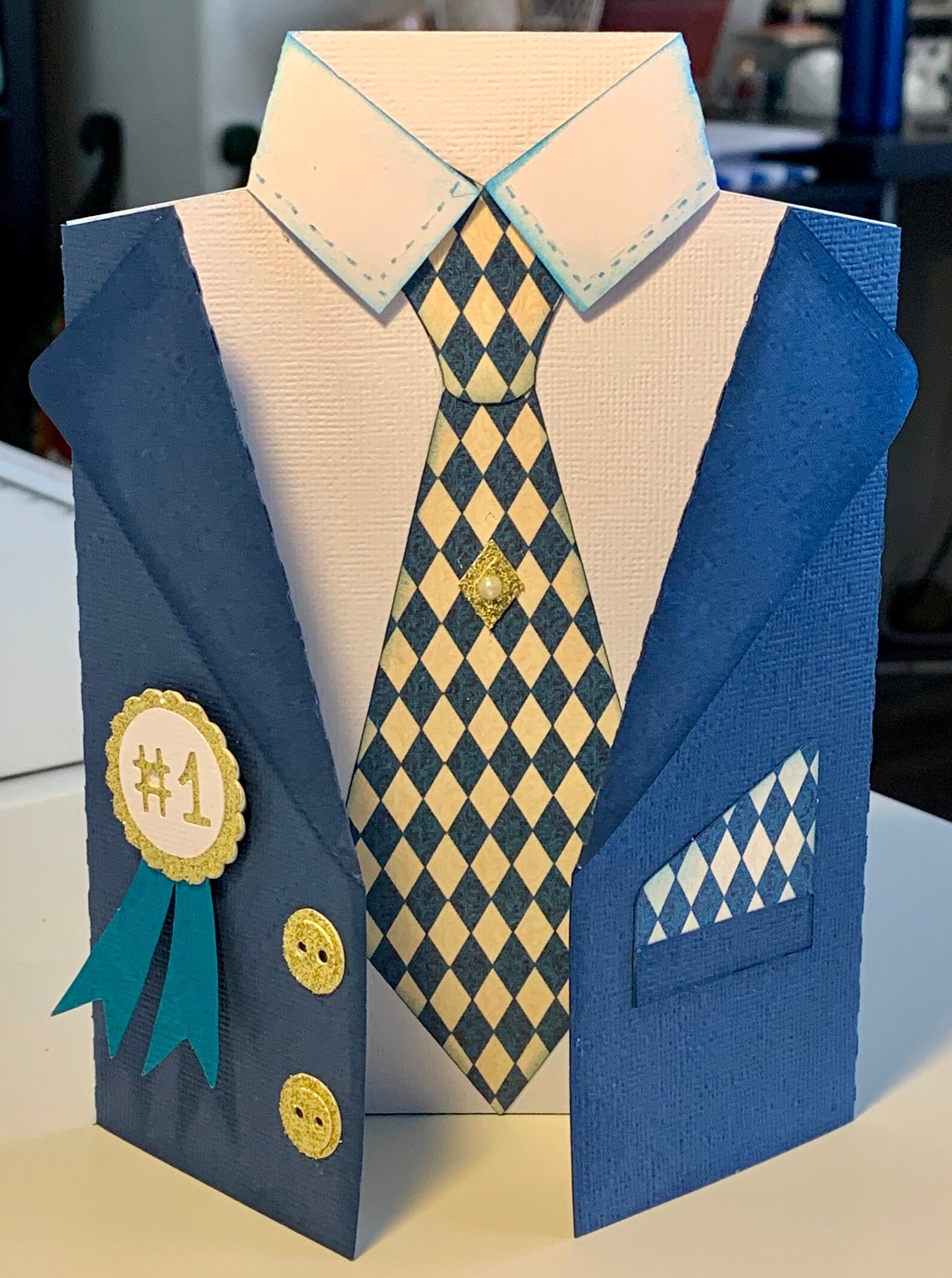 Number One Dad/father Tri-fold Greeting Card - Etsy