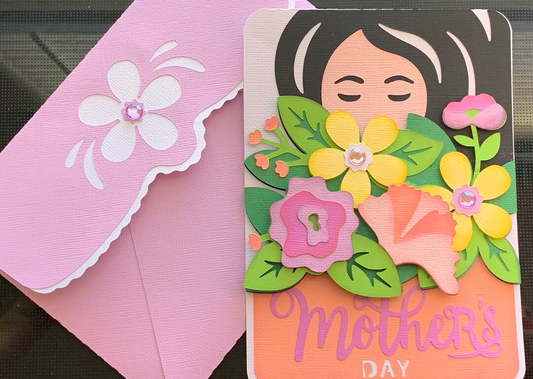 Mother's Day Bouquet Card - Etsy