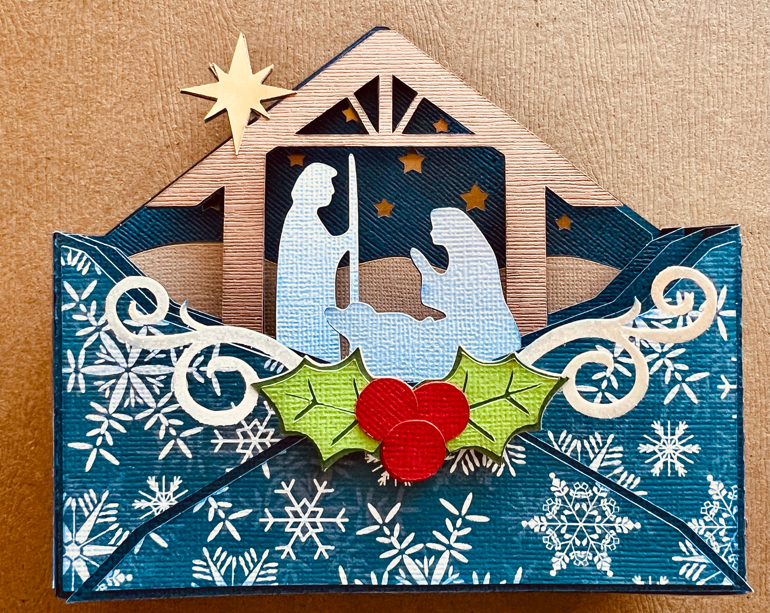 Nativity Envelope Box Card - Etsy