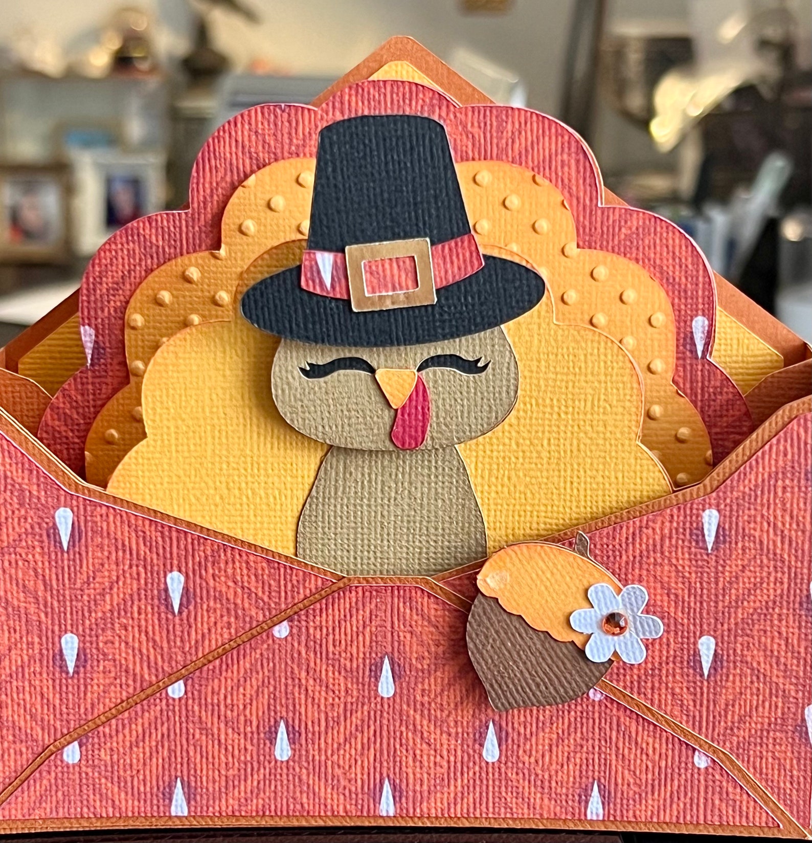 Thanksgiving Turkey Envelope Box Card - Etsy