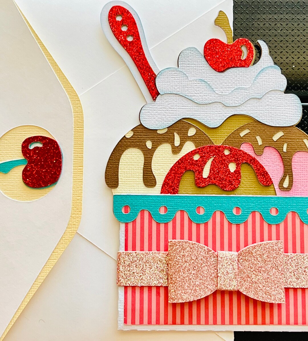 Ice Cream Sundae Birthday Card & Gift Card Presenter - Etsy