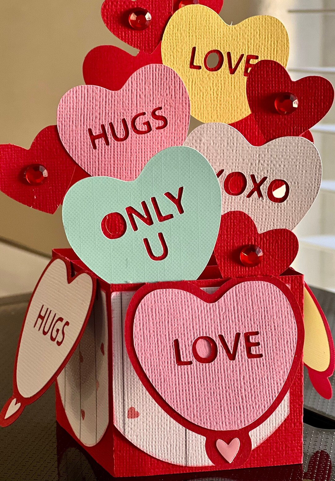 Conversation Hearts Valentines Card - Etsy