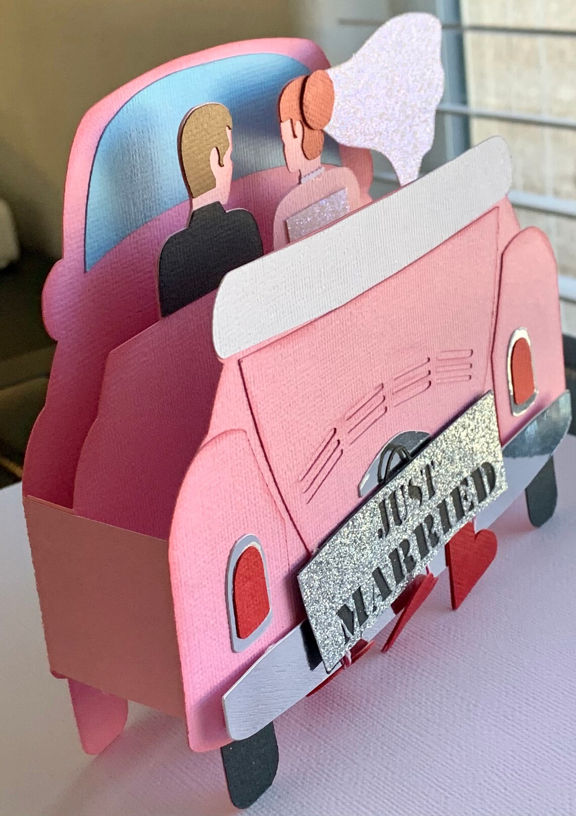 Just Married Box Card - Etsy