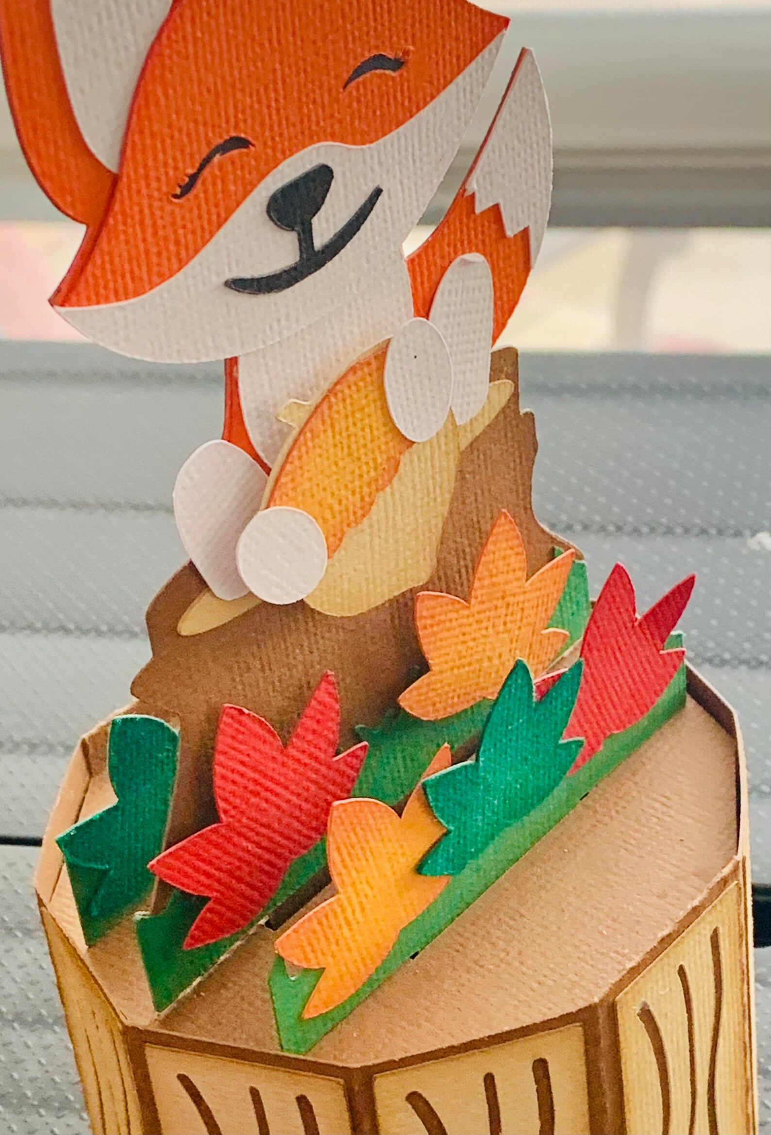 Fall Fox Pop up Card - Etsy