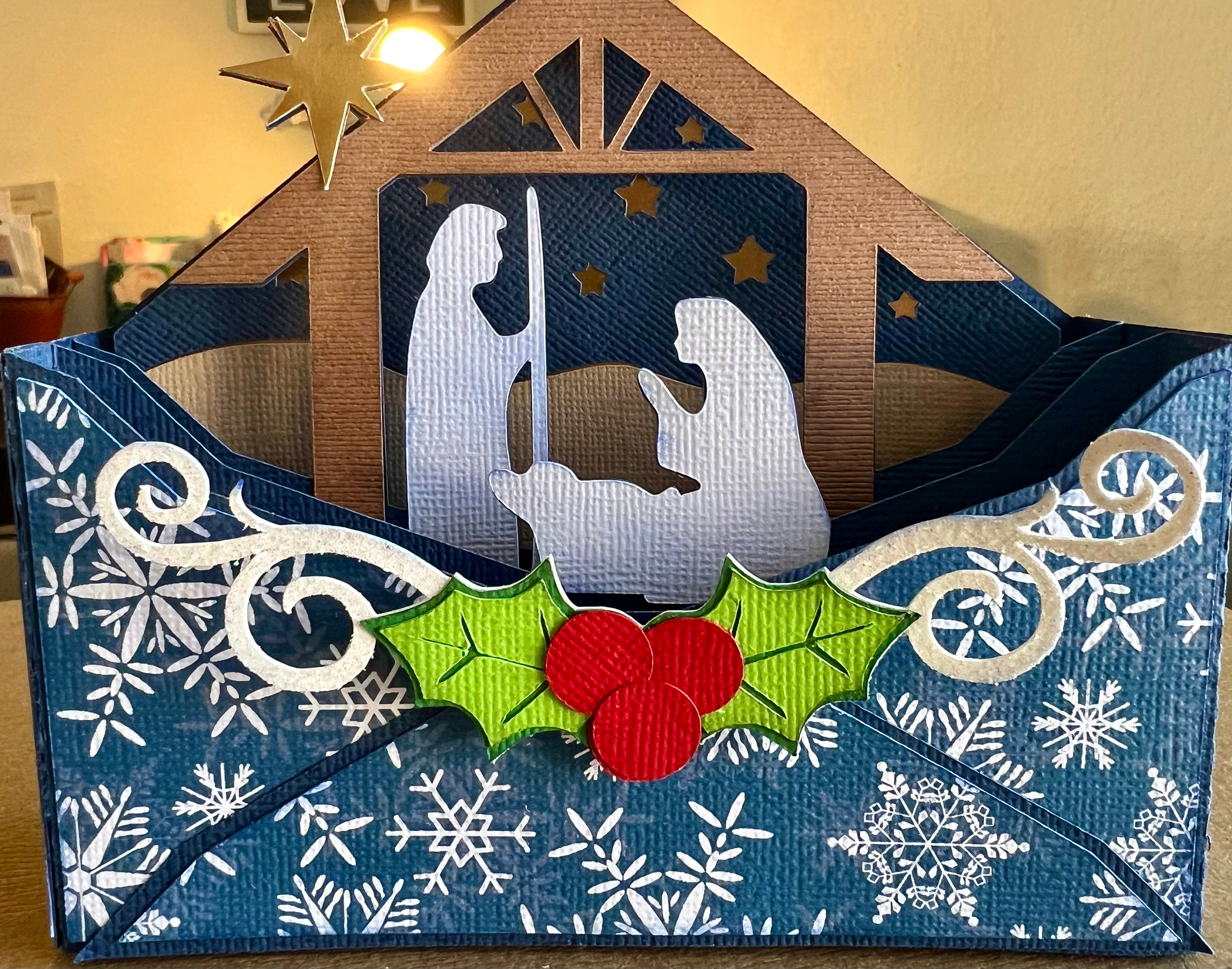 Nativity Envelope Box Card - Etsy