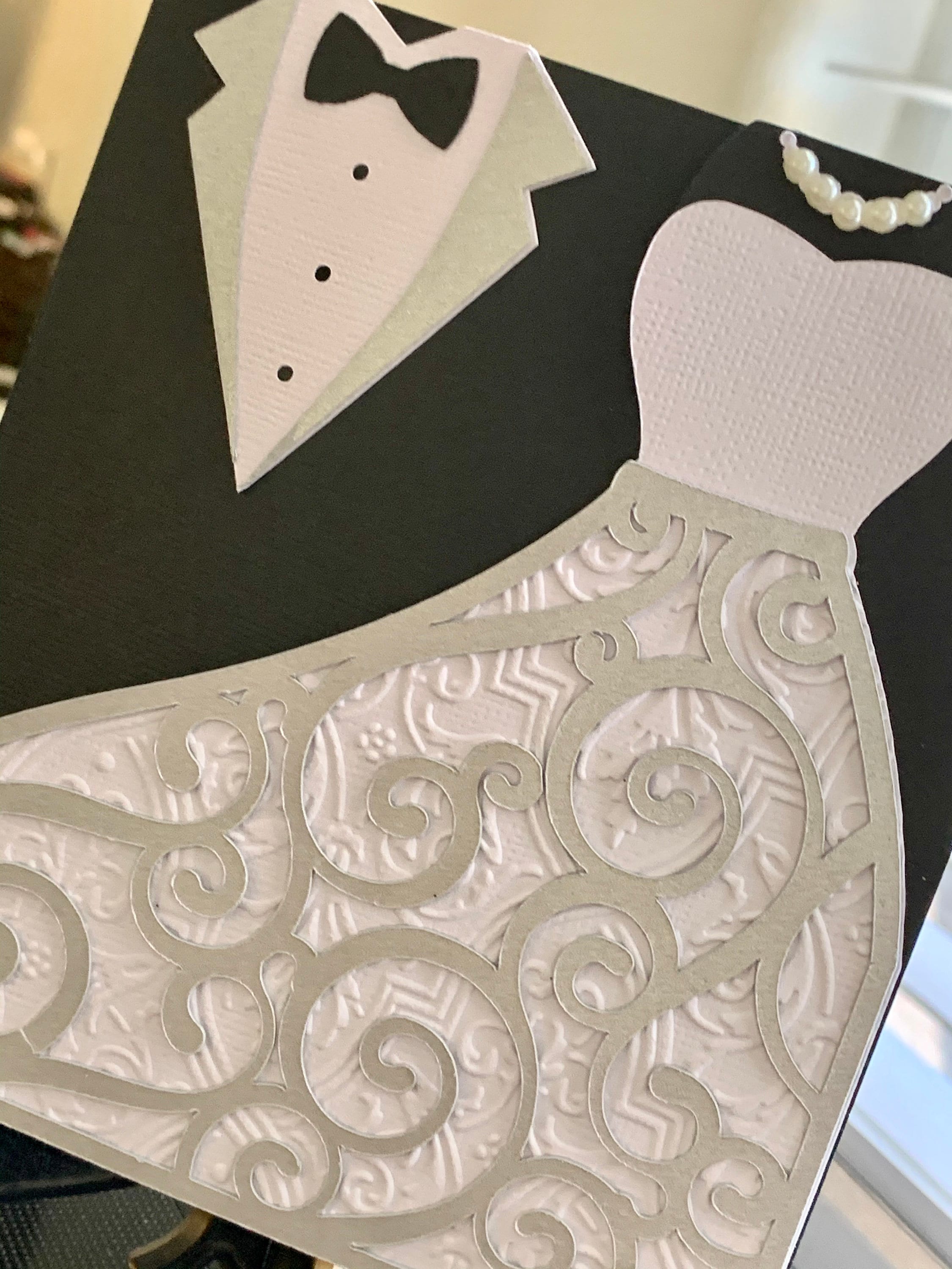 Tri Fold Elegant Wedding Card - Etsy