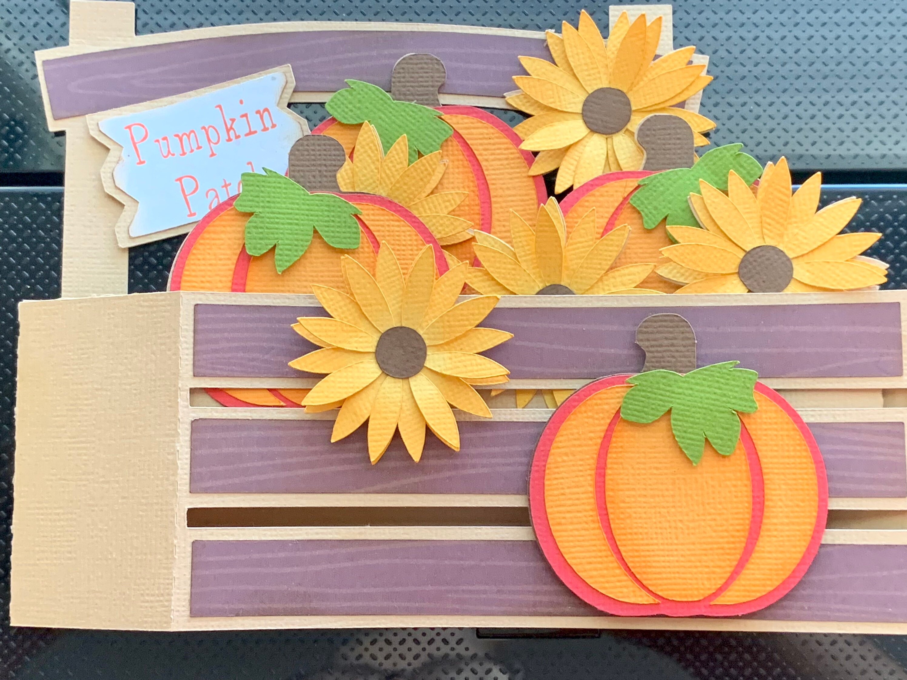 Pumpkin Patch Box Card - Etsy