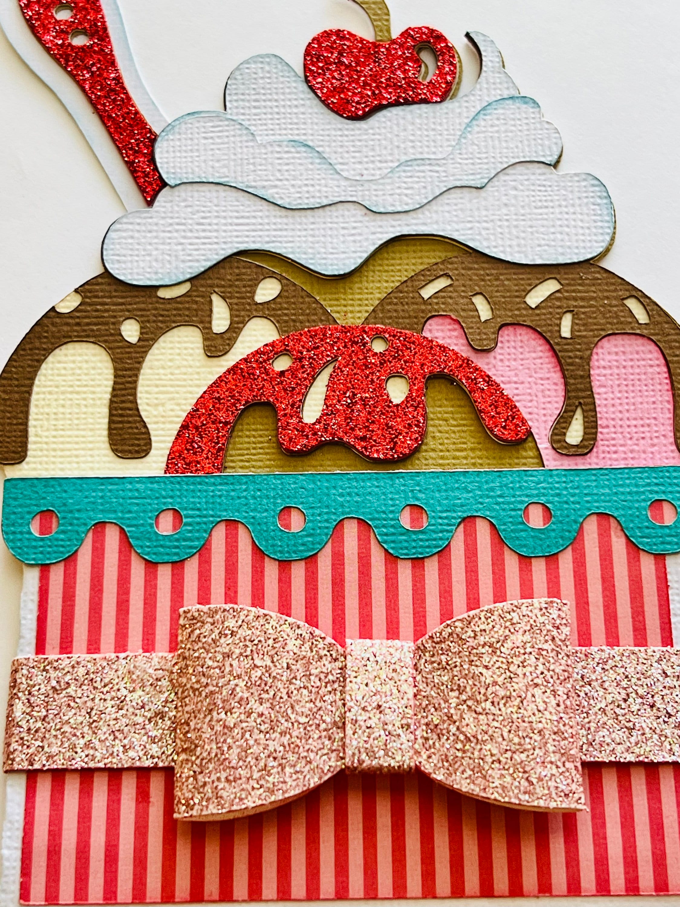 Ice Cream Sundae Birthday Card & Gift Card Presenter - Etsy