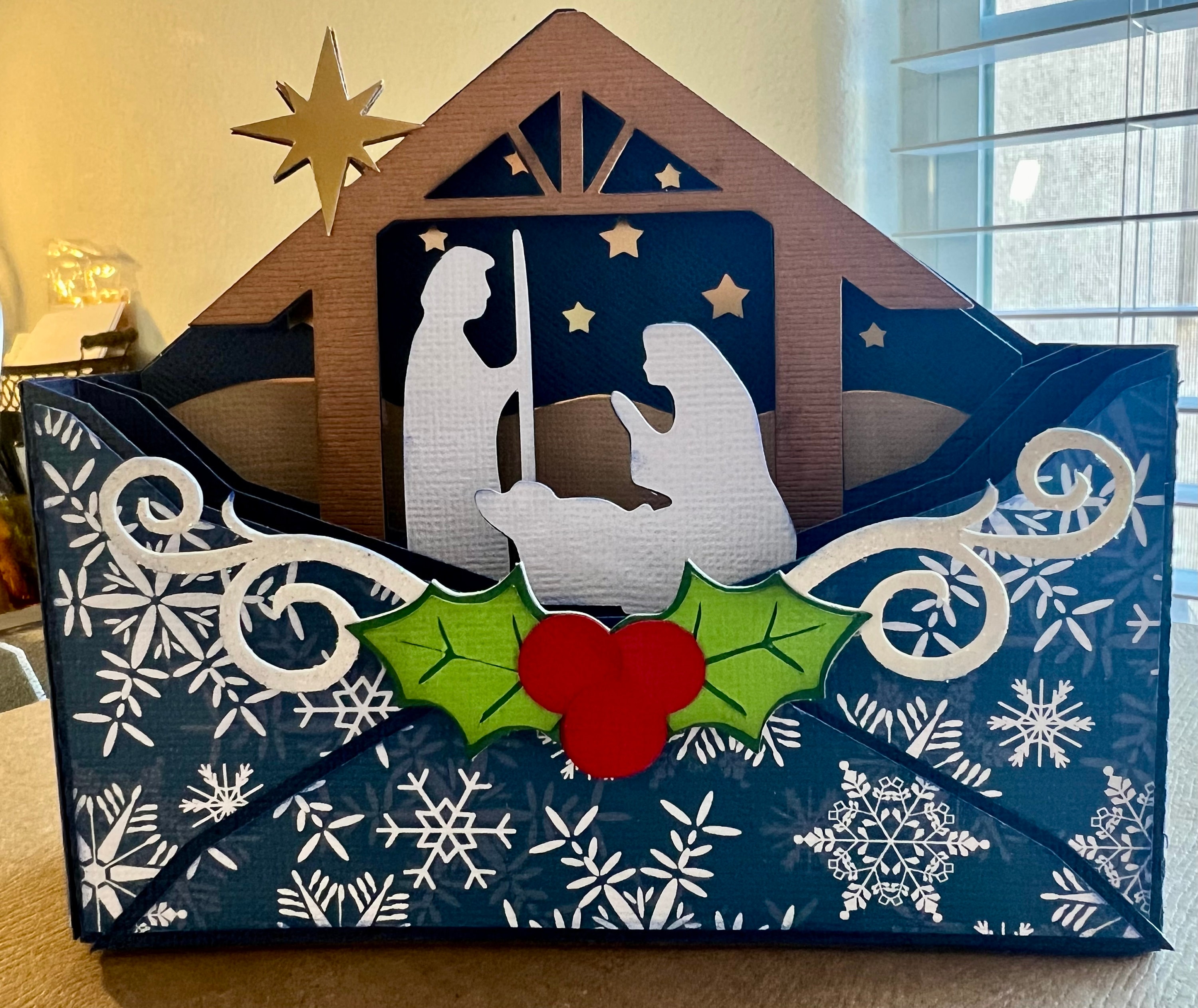 Nativity Envelope Box Card - Etsy