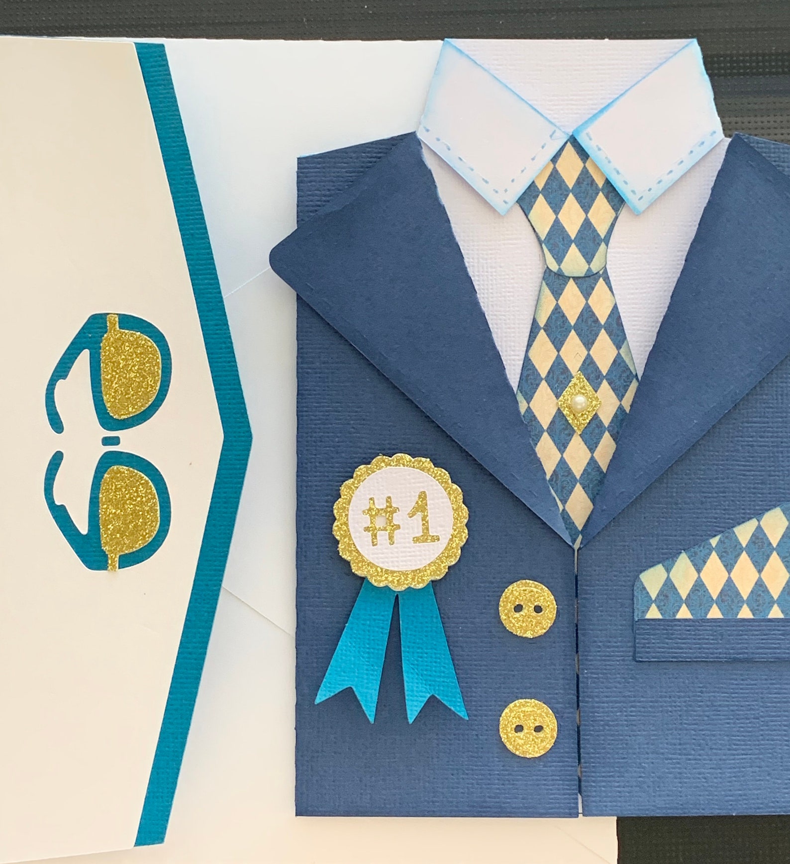 Number One Dad/father Tri-fold Greeting Card - Etsy