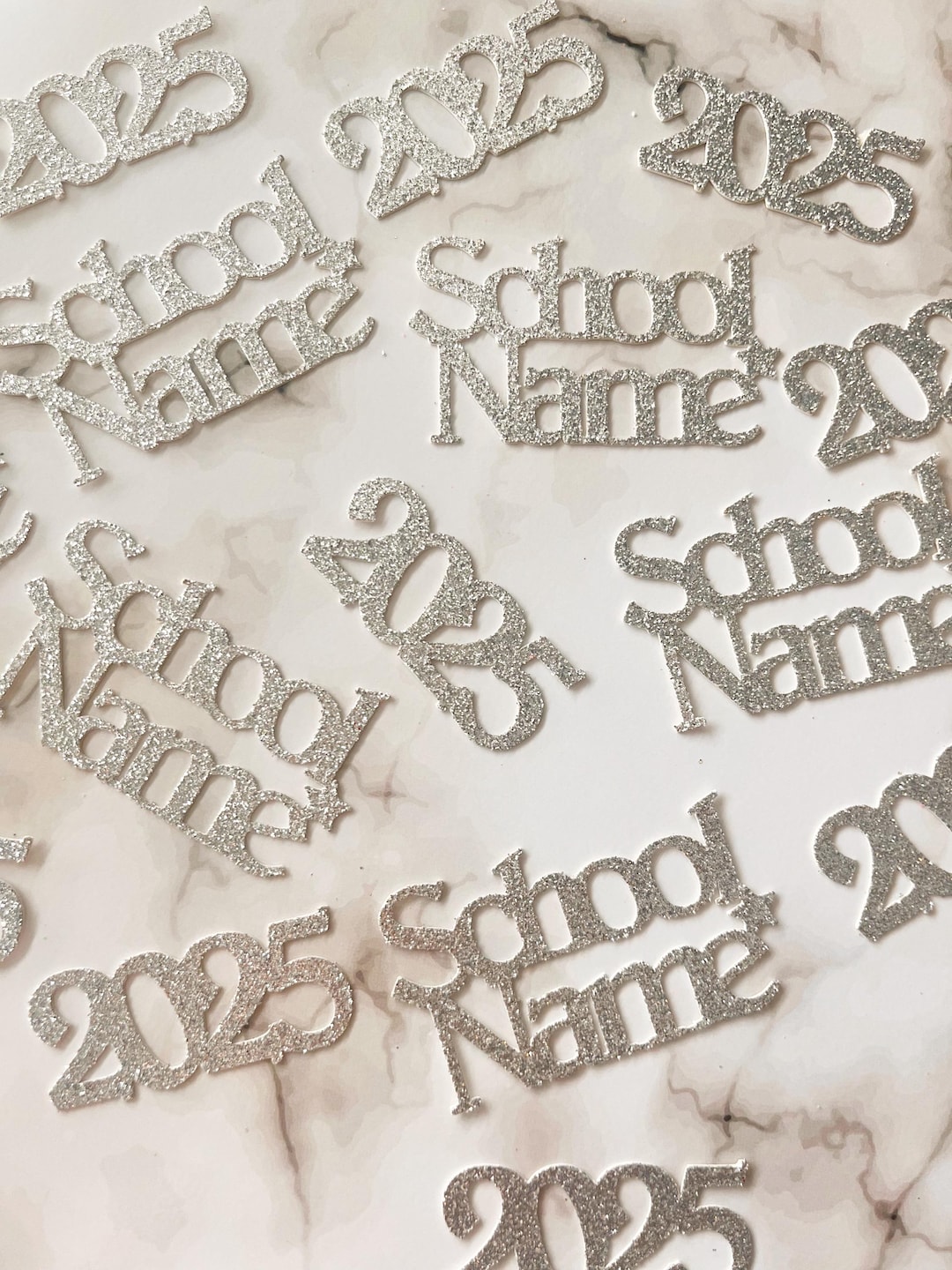 40 X Prom, School Name 2025 Glitter Table Confetti Sprinkles, Large ...