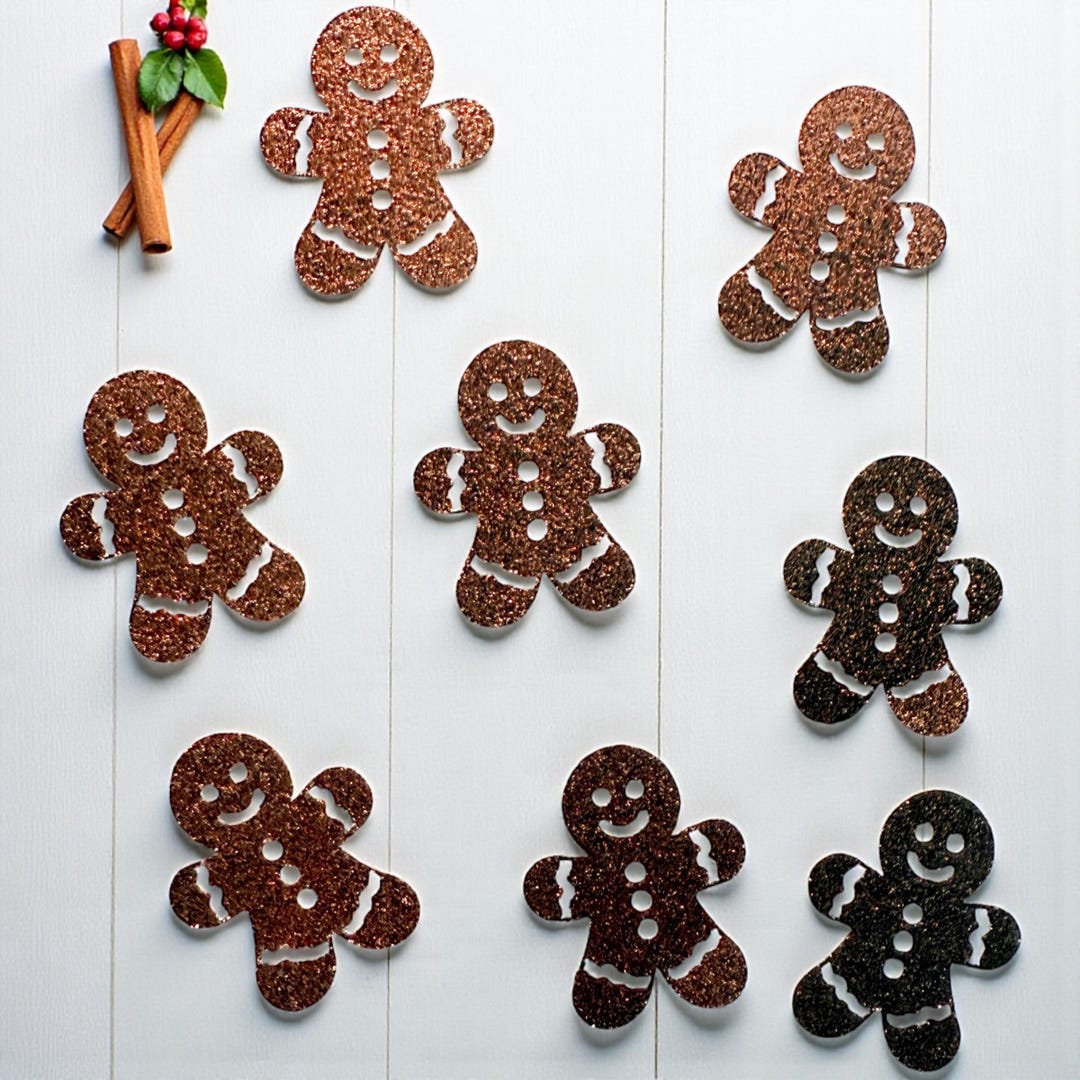 20 Glitter Gingerbread Man Confetti, Christmas Table Decor - Etsy
