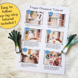 Printable 3D Leek Ornament, DIY Vegetable Home Decor, Spring Garden ...