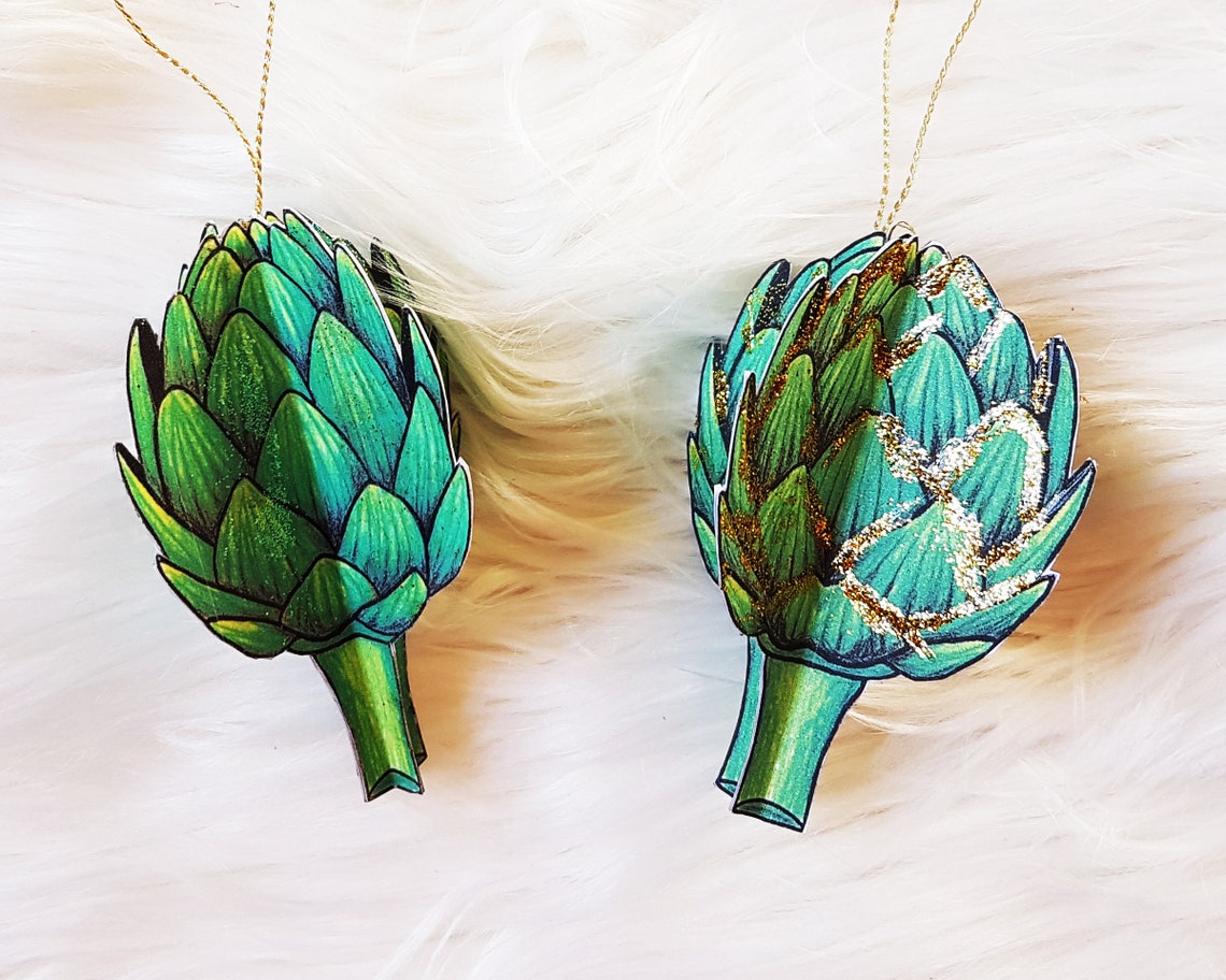 DIY Vegetable Home Decor Printable 3D Paper Artichoke Veggie - Etsy