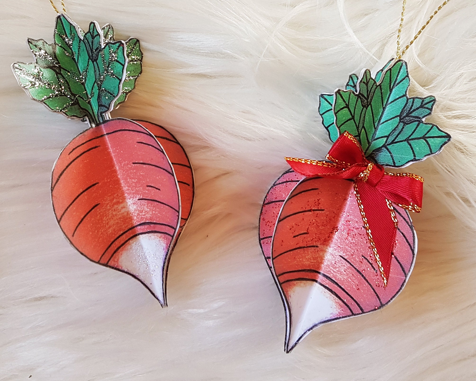 Printable Radish Decorations, Spring Paper Decor, DIY Vegetables for ...