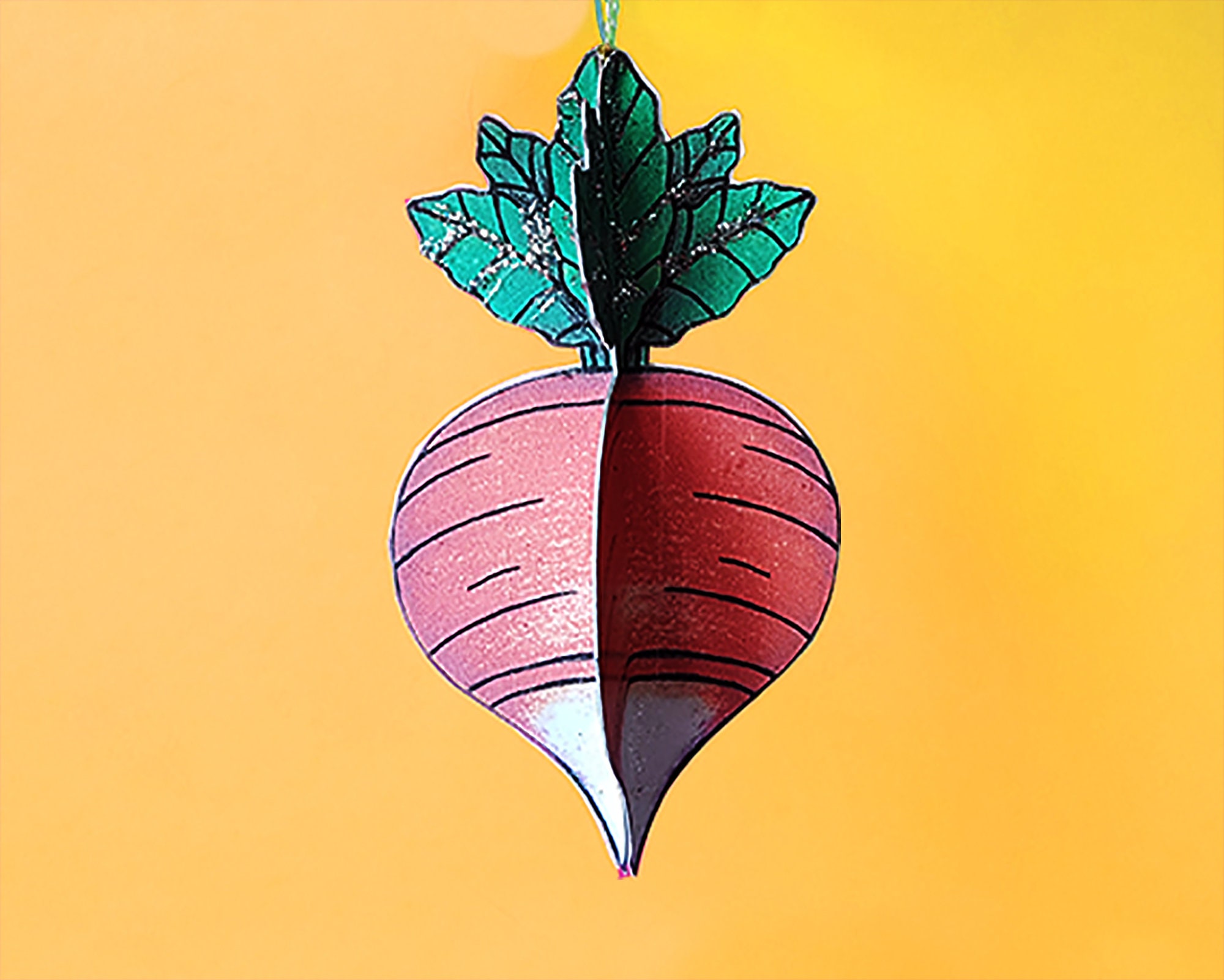 Printable Radish Decorations, Spring Paper Decor, DIY Vegetables for ...