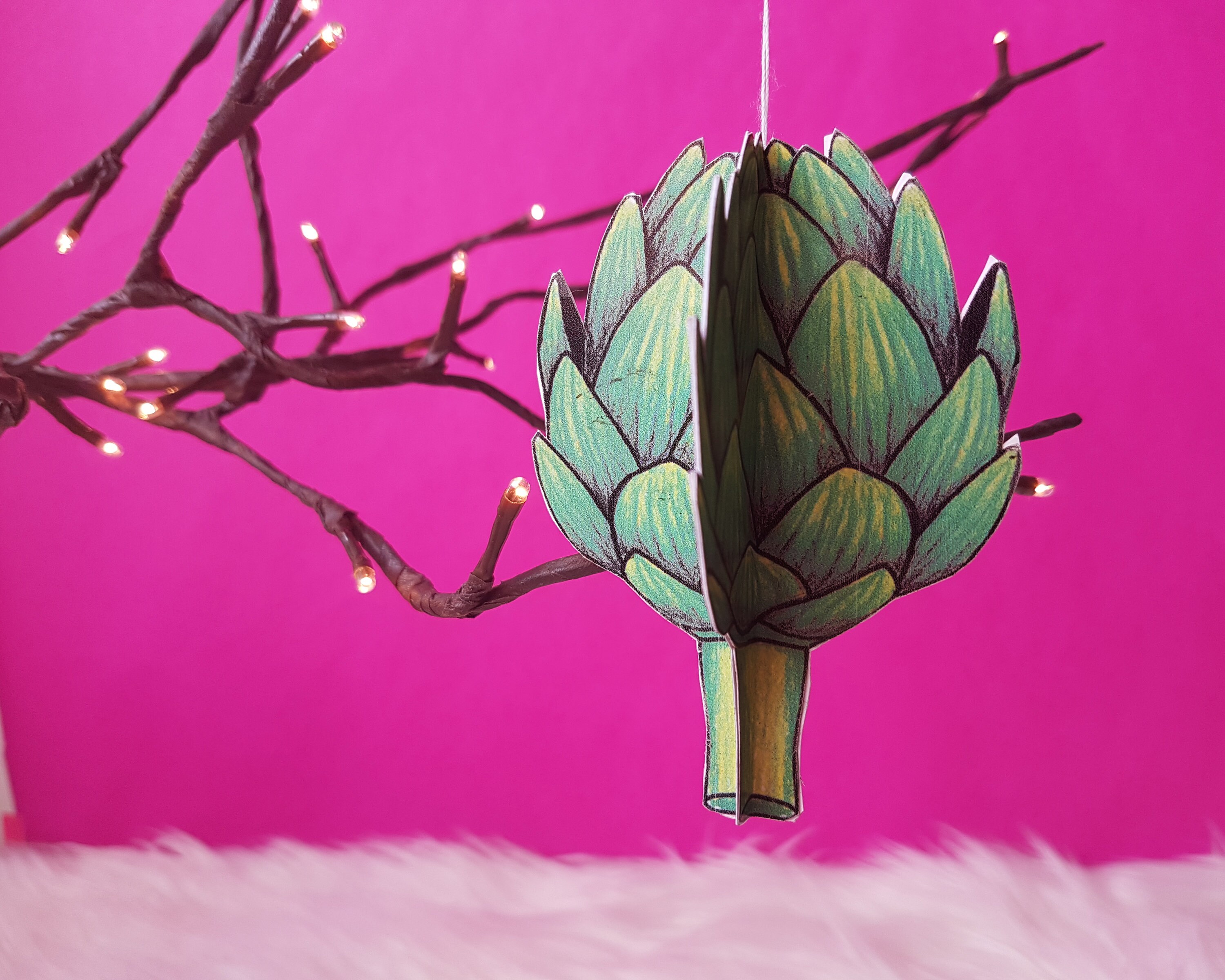 DIY Vegetable Home Decor Printable 3D Paper Artichoke Veggie - Etsy