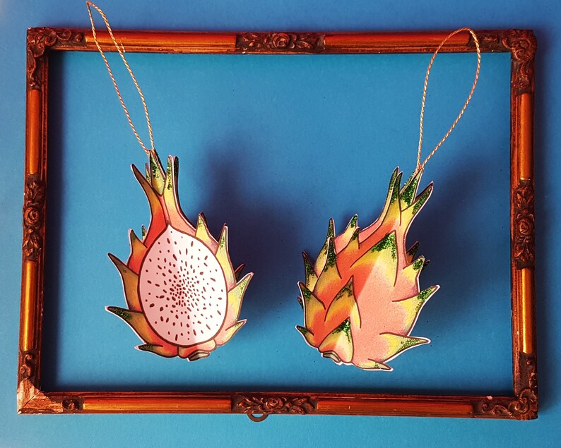 Dragon Fruit Paper Decoration Printable DIY Tropical Decor - Etsy