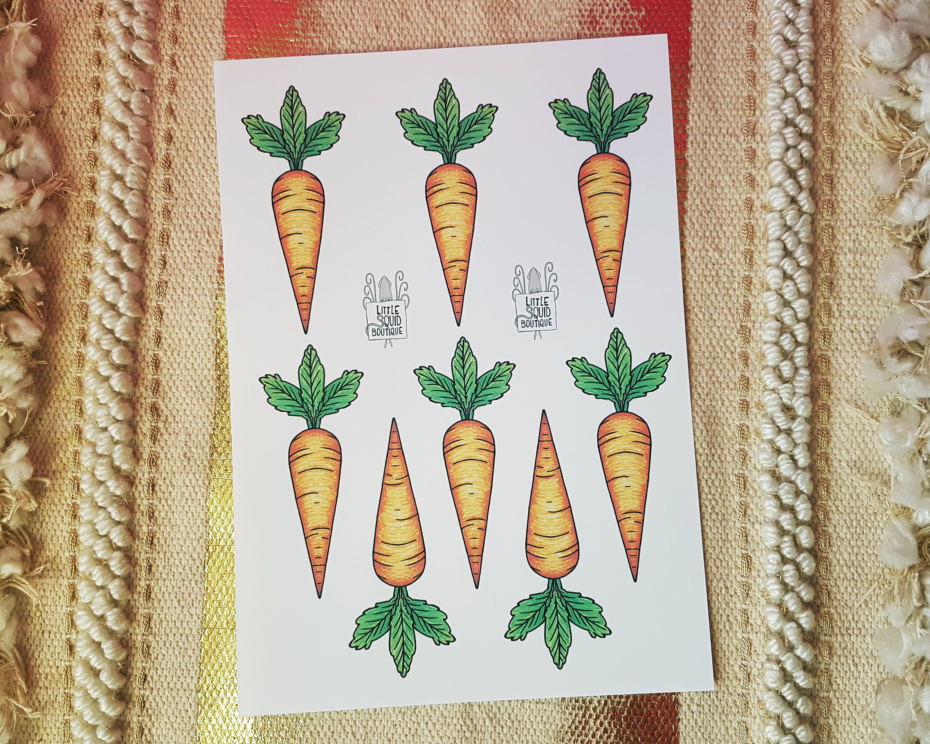 Printable Paper Carrot Decorations, DIY Vegetable Spring Home Decor ...