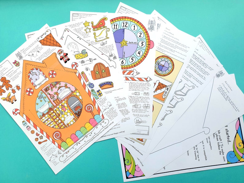 Printable Christmas Clock, Learn to Tell Time, DIY Christmas Learning ...