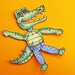 Crocodile Paper Doll, DIY Articulated Dress up Puppet, Dress up Game ...