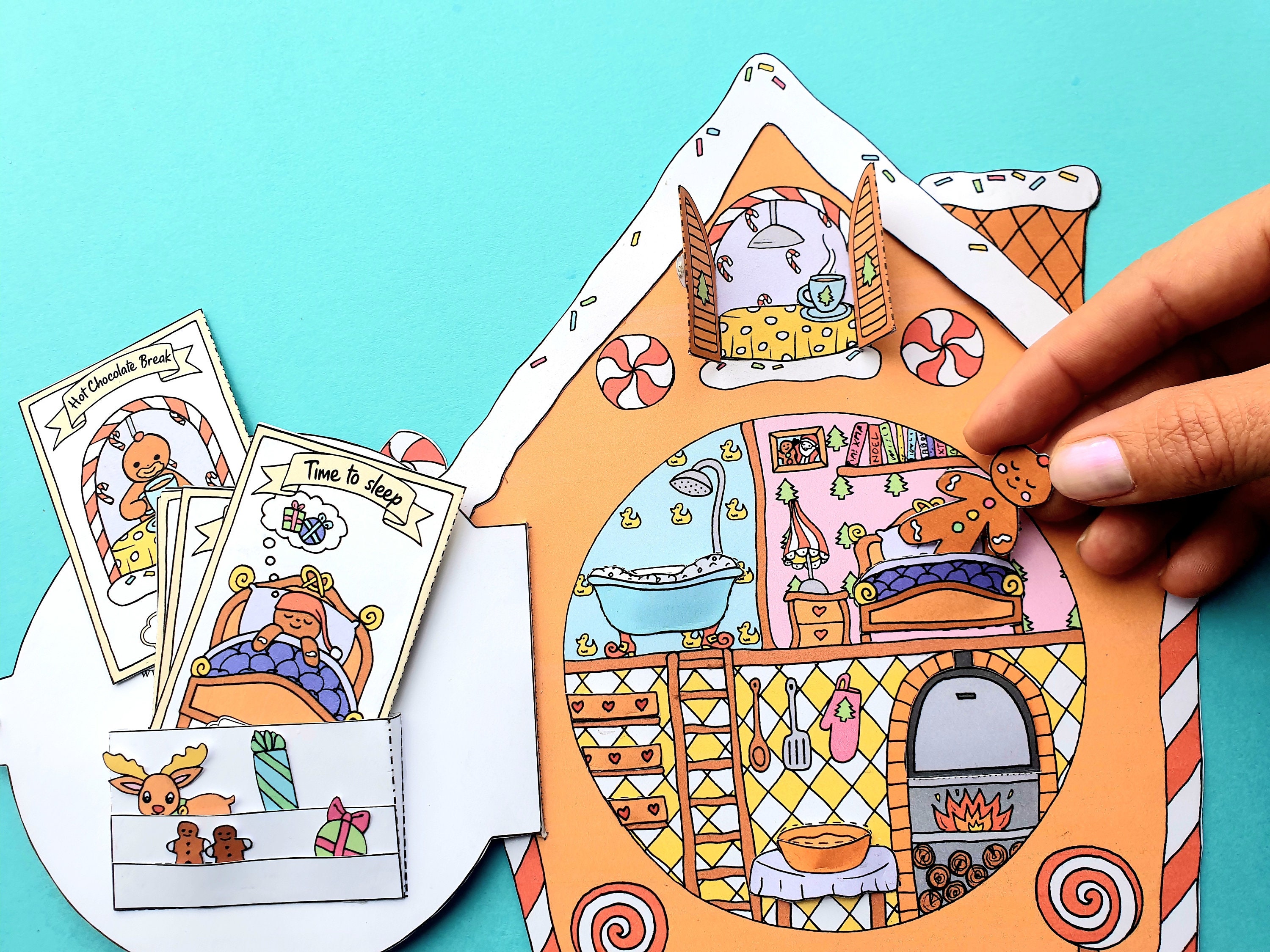 Printable Christmas Clock, Learn to Tell Time, DIY Christmas Learning ...